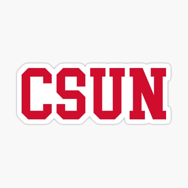 "csun - college font" Sticker for Sale by scollegestuff | Redbubble