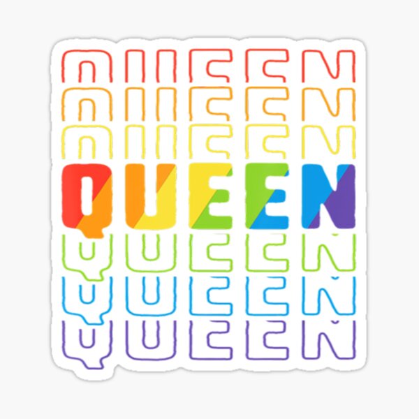 "Queen LGBT Pride Rainbow Flag Parade Ally" Sticker by thibon79 | Redbubble