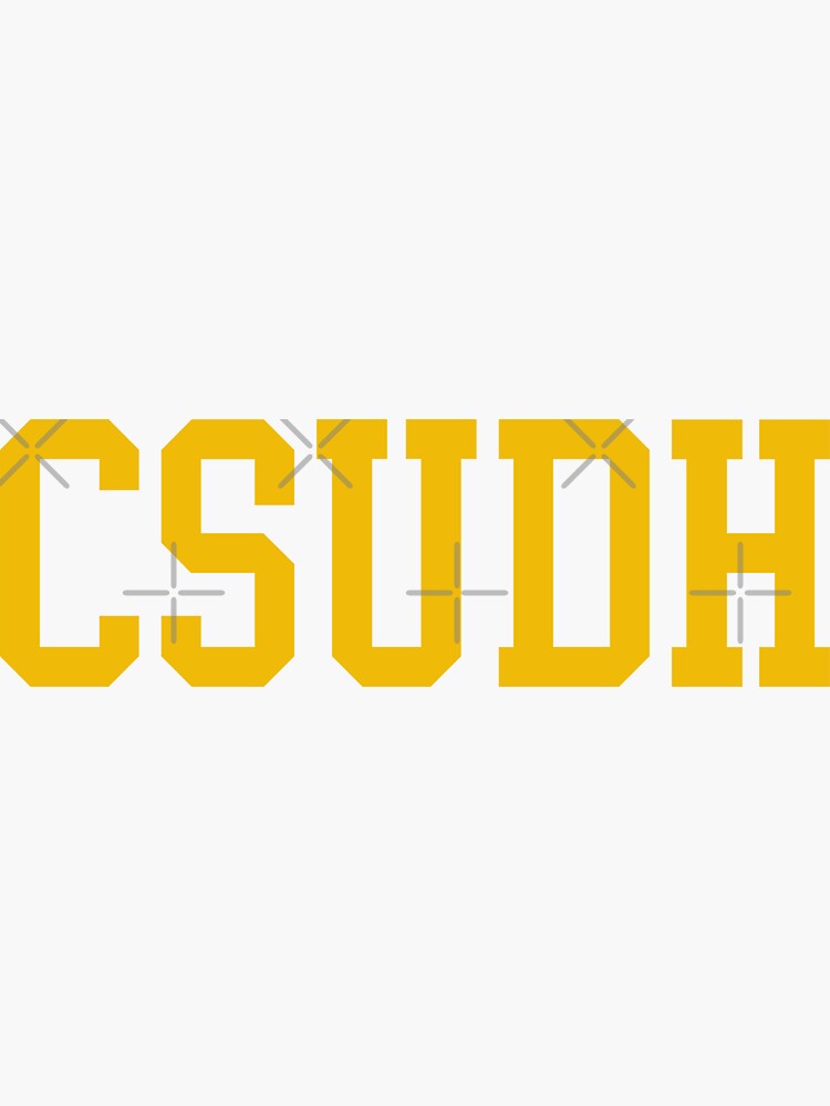 "csudh - college font " Sticker for Sale by scollegestuff | Redbubble