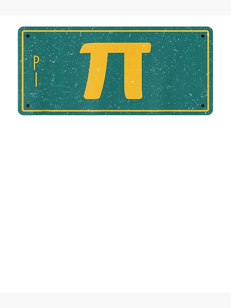 "Pi Symbol On A Car Number Plate " Poster by laura7a9dollie | Redbubble