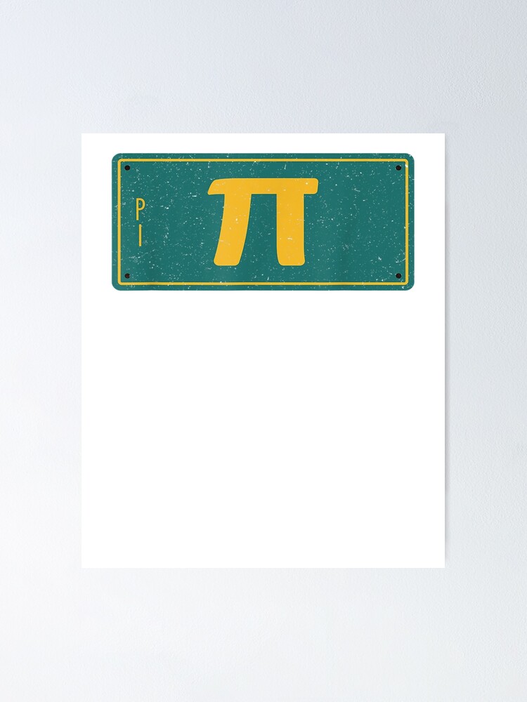 "Pi Symbol On A Car Number Plate " Poster by laura7a9dollie | Redbubble