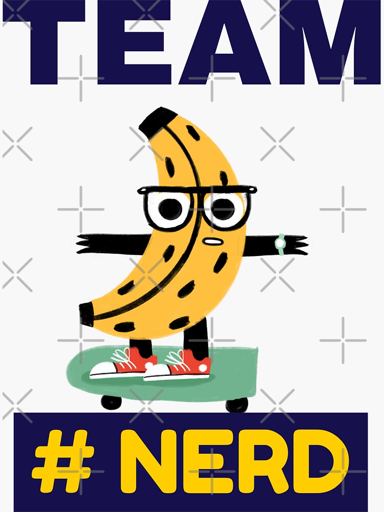 "Team Nerd " Sticker for Sale by kawslaw | Redbubble