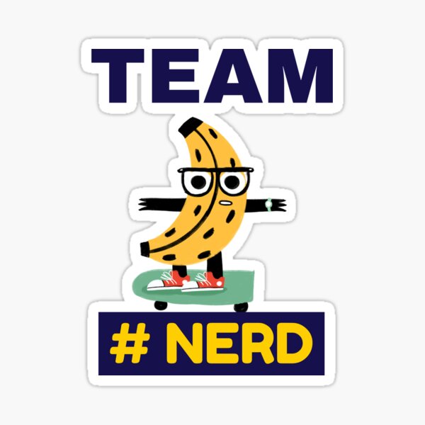 "Team Nerd " Sticker for Sale by kawslaw | Redbubble