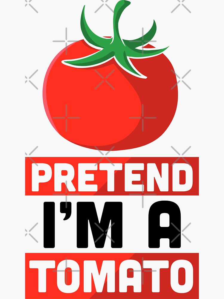 "Halloween Costume Funny Pretend I'm A Tomato" Sticker for Sale by ...