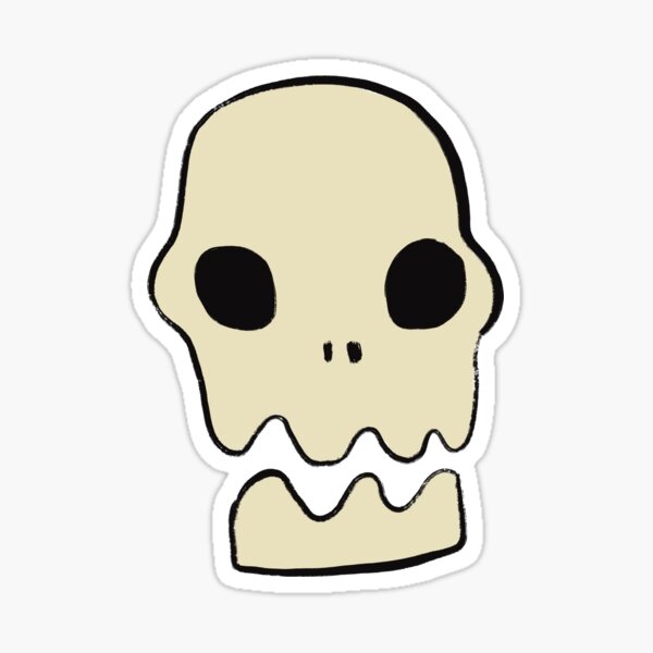 "Skeleton Skull" Sticker for Sale by LisaMichelleArt | Redbubble