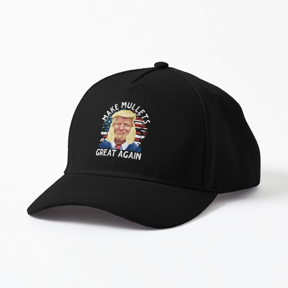 "Make mullets great again funny trump 80s mullet haircut " Cap for Sale ...