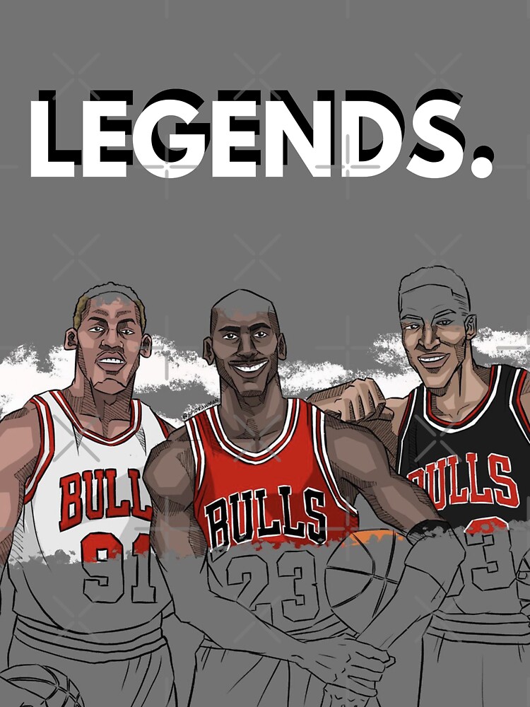 " Bulls Legends" Sticker for Sale by GODofBASKETBALL | Redbubble