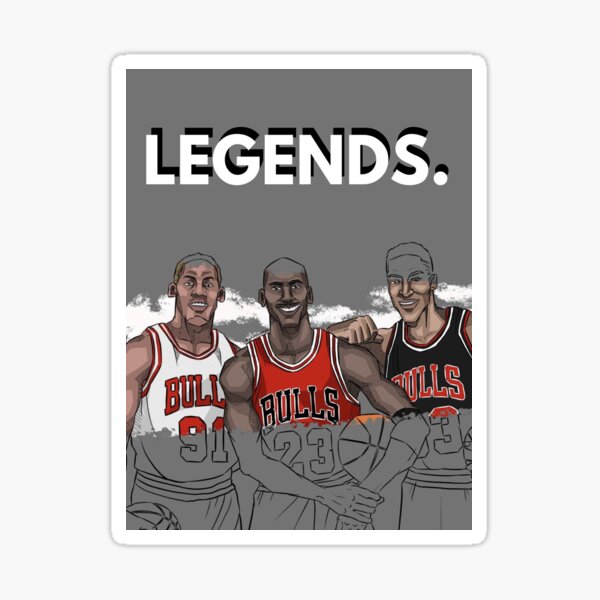 " Bulls Legends" Sticker for Sale by GODofBASKETBALL | Redbubble