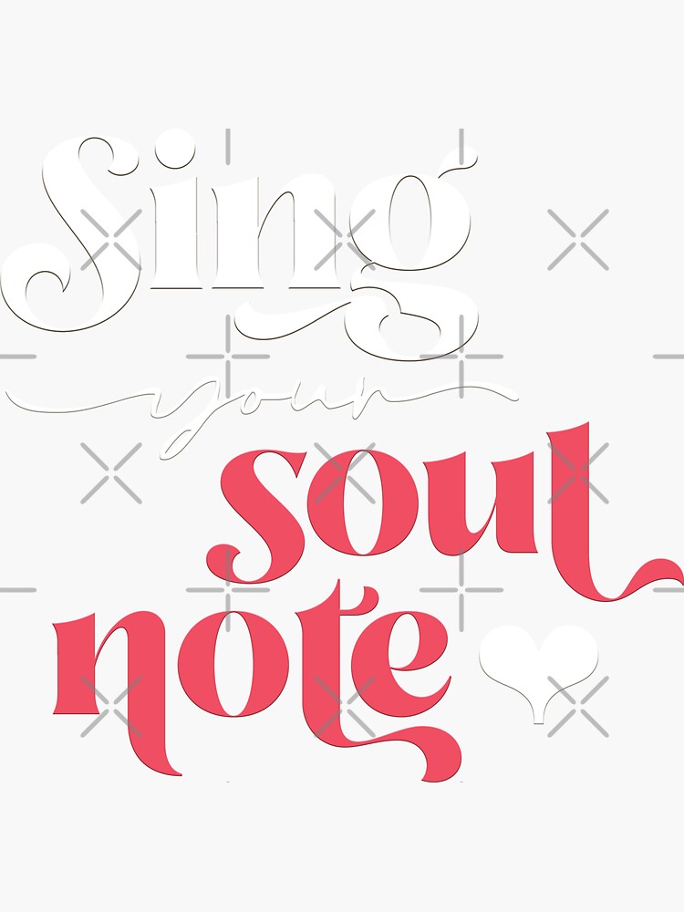 "Sing your soul note" Sticker for Sale by squishyrainbow | Redbubble