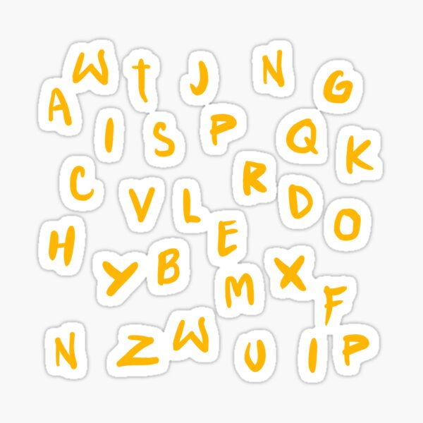 "Alphabet Design" Sticker for Sale by meiyorrr | Redbubble