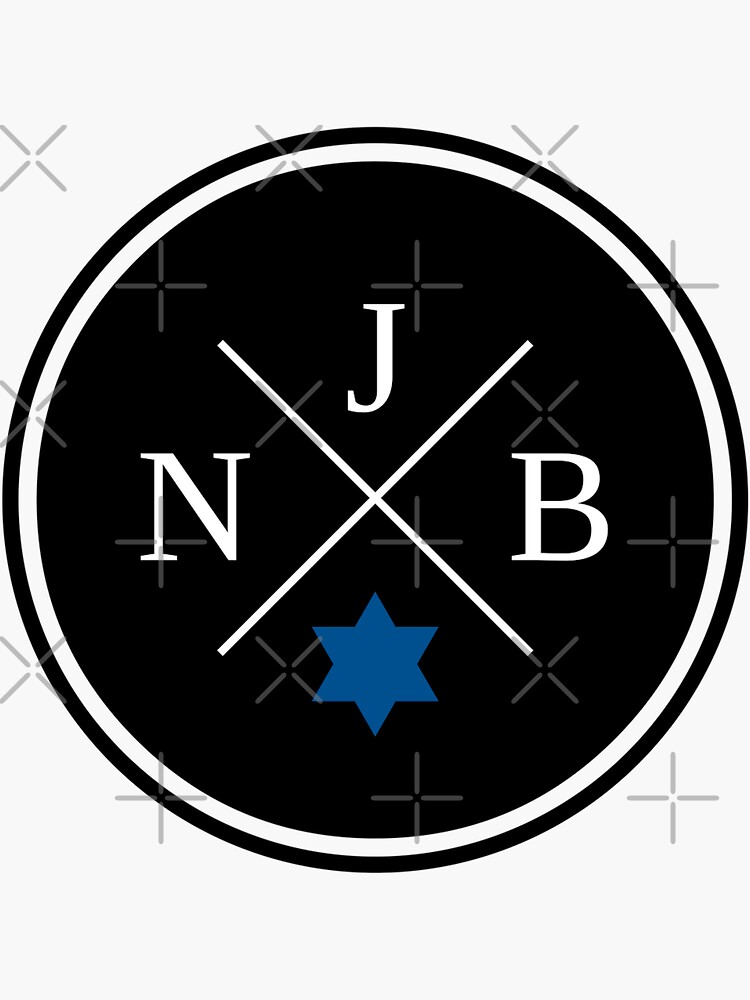 "NJB Nice Jewish Boy" Sticker for Sale by MadEDesigns | Redbubble
