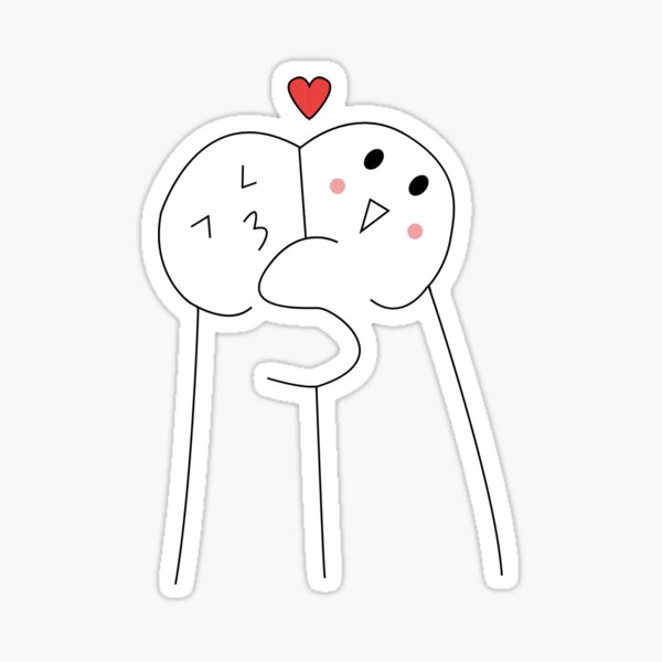 "Cute Hug And Kiss" Sticker for Sale by wendyheng | Redbubble