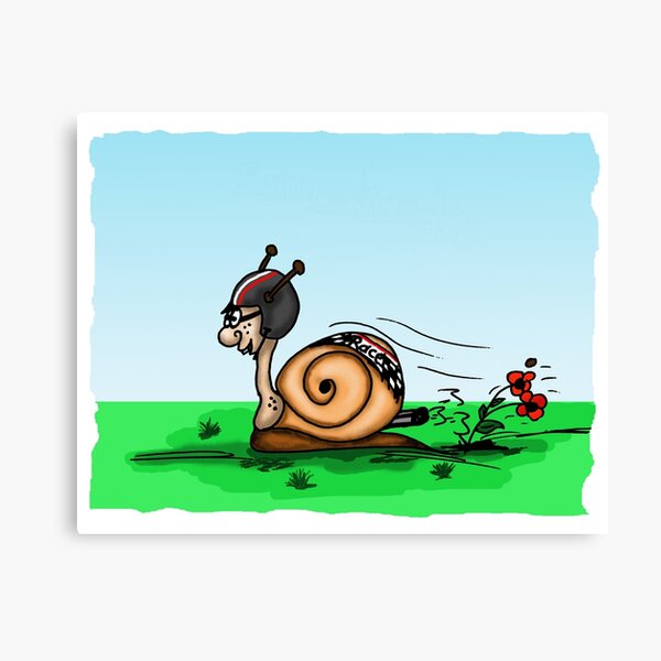Snail Racing Canvas Prints | Redbubble