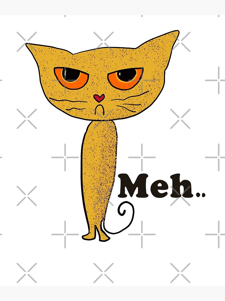 "Funny Meh Cat" Poster by papaipapai198 | Redbubble