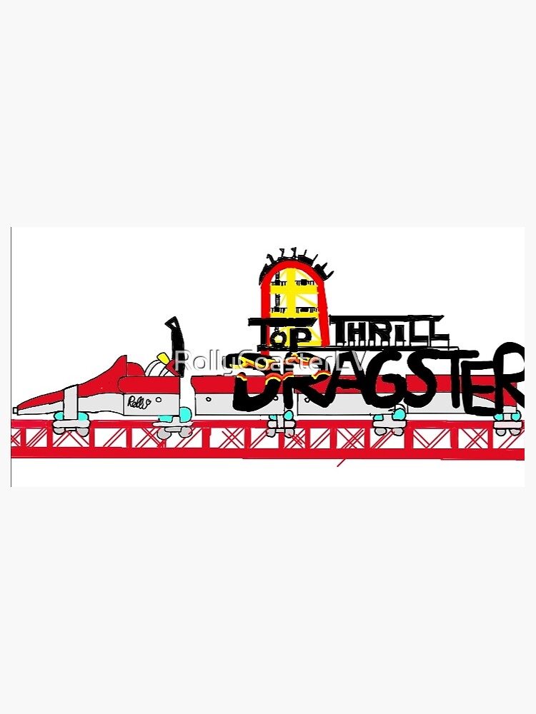 "Top thrill dragster logo" Sticker for Sale by RollyCoasterLV | Redbubble