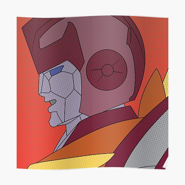 "Rodimus Prime Halftone" Poster for Sale by innergeekdesign | Redbubble