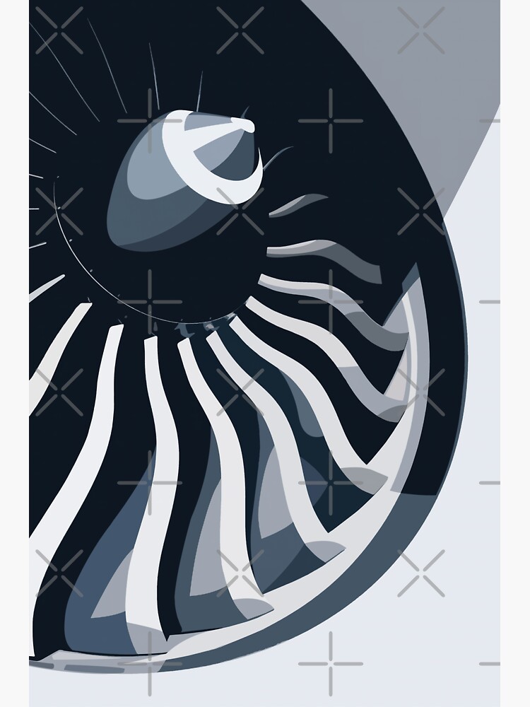 "Airplane Engine GE90" Sticker for Sale by VAFS | Redbubble