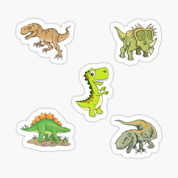"Dinosaur Sticker Pack - Dinosaurs" Sticker for Sale by Found4u | Redbubble