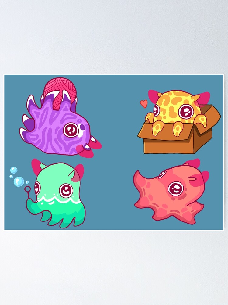 "Dumbo Octopus " Poster for Sale by Lobobird | Redbubble