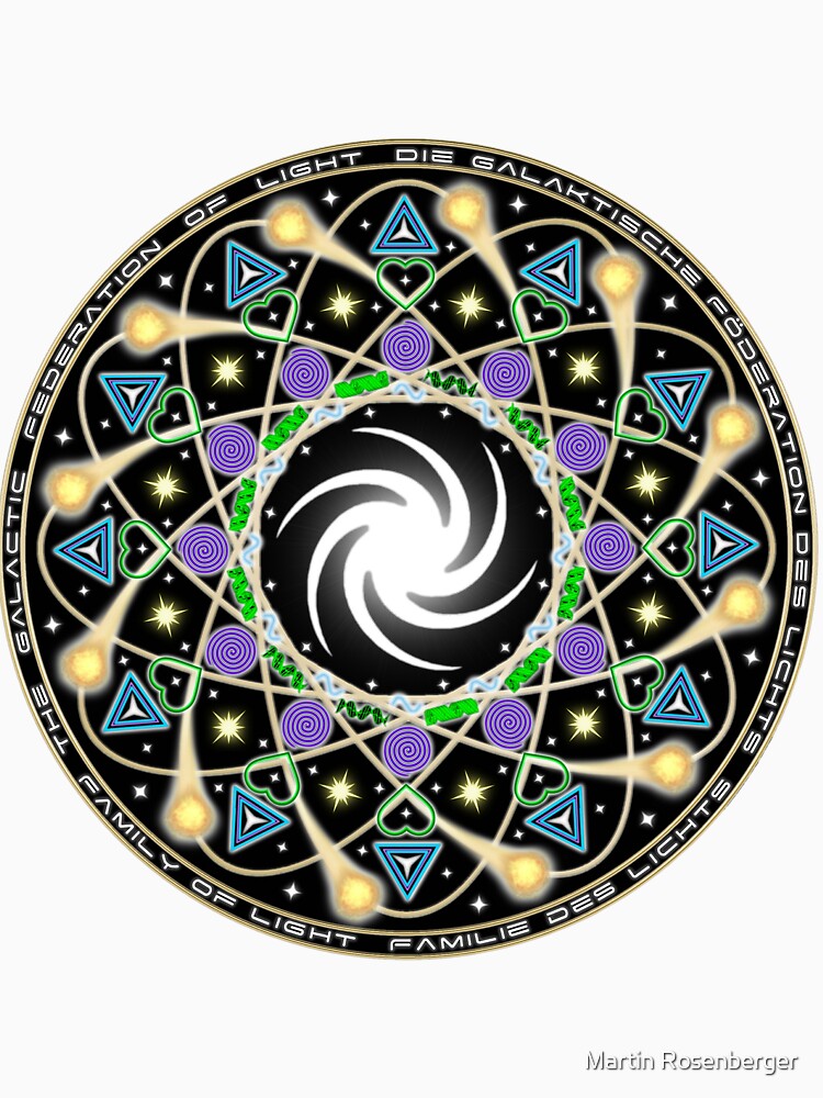 "Galactic Federation Of Light Mandala T-Shirt" T-shirt for Sale by ...