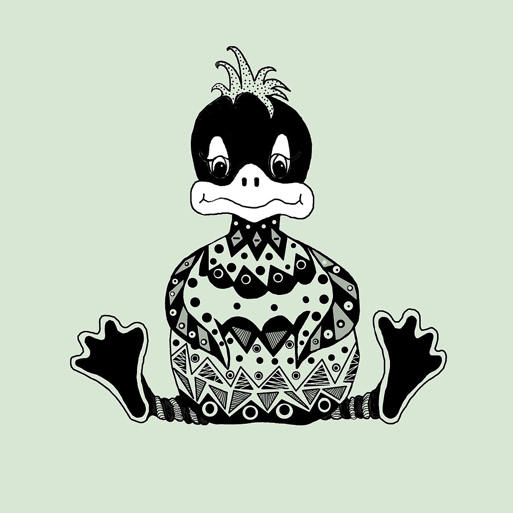 "Zentangle Duck " by BarbaraCleland | Redbubble