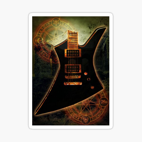 "Heavy guitar of the dark side" Sticker for Sale by ESgfx | Redbubble