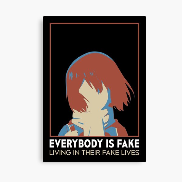 "erased anime hinazuki kayo in box frame quotes - everybody is fake ...