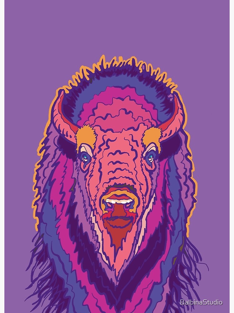 "Pink Bison" Poster for Sale by BalbinaStudio | Redbubble