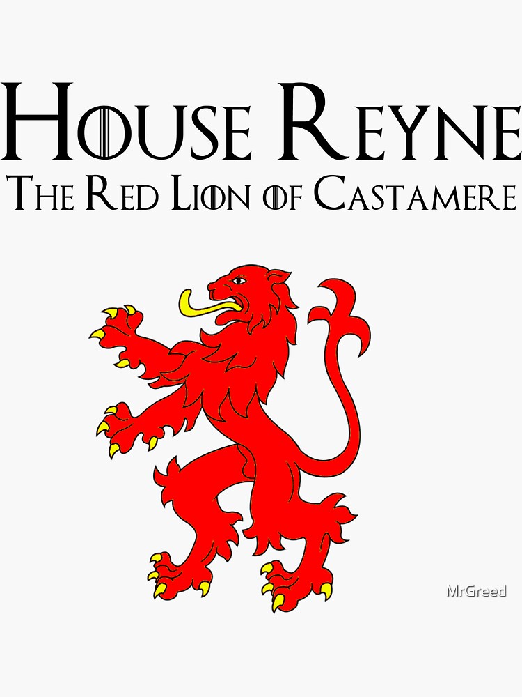 "House Reyne of Castamere Emblem" Sticker for Sale by MrGreed | Redbubble
