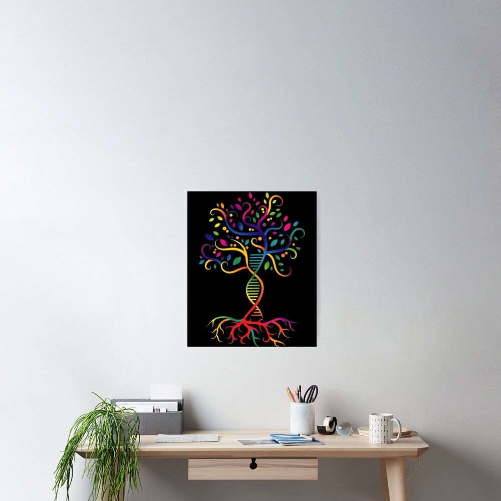 "DNA tree Colourful Biology Science Tree Tree Of Life" Poster for Sale ...