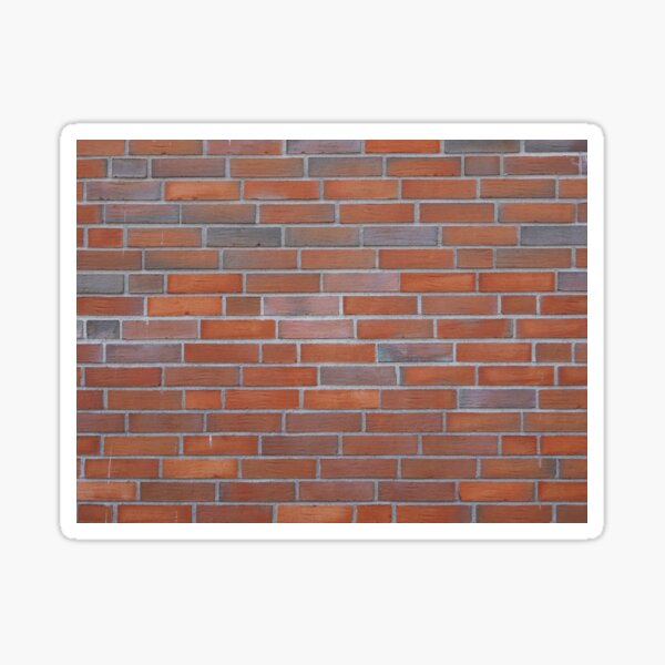 "Red brick wall texture" Sticker for Sale by Alelmisira | Redbubble