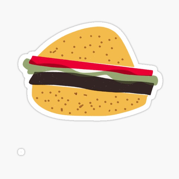 "Cheeseburger With No Cheese Please" Sticker for Sale by DrBunnyButt ...