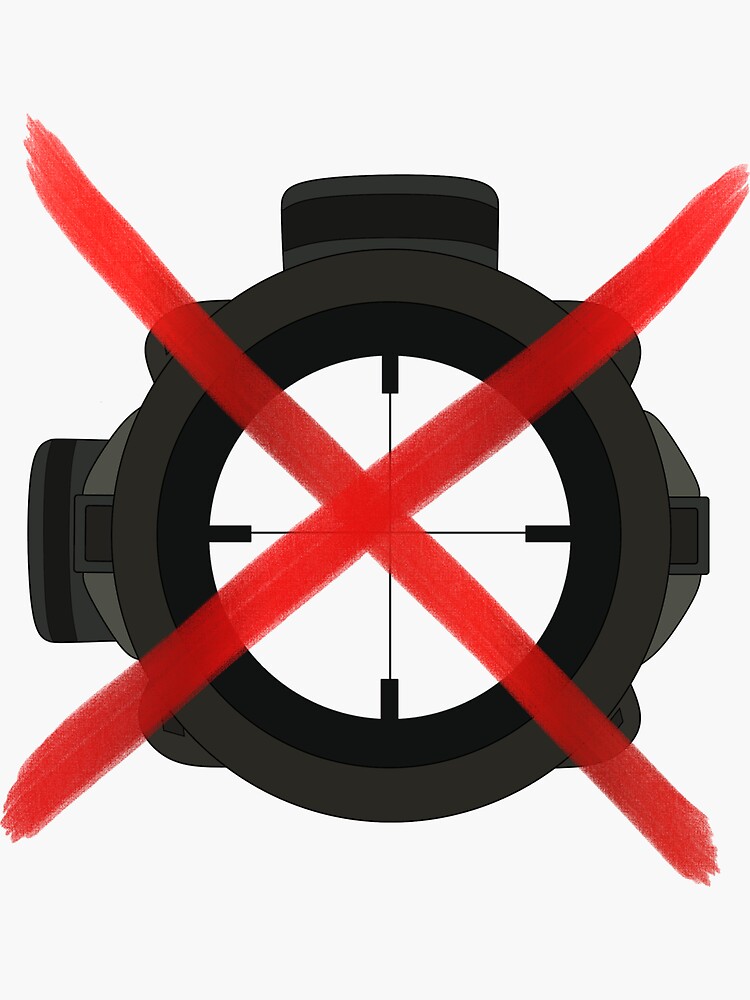 "No Scopes" Sticker for Sale by ZexyAmbassador | Redbubble