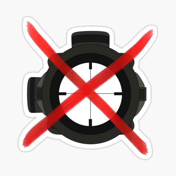 "No Scopes" Sticker for Sale by ZexyAmbassador | Redbubble