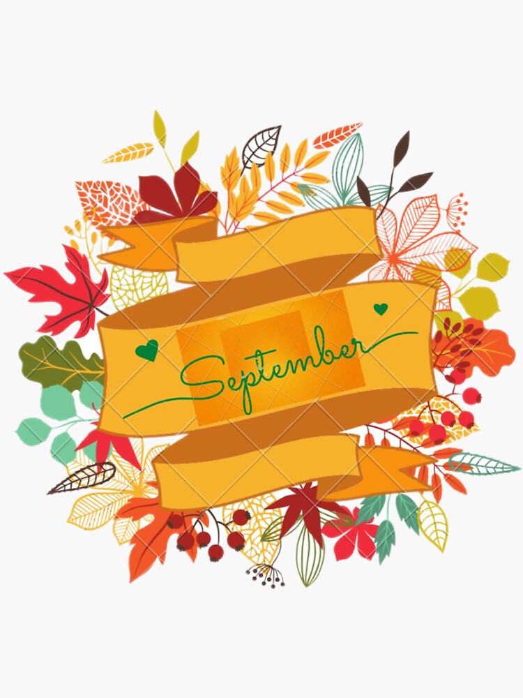 "September" Sticker for Sale by ISKUNZAGILL | Redbubble