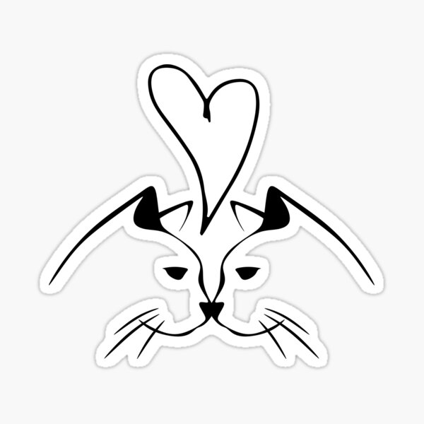 "Forever cat lovers" Sticker for Sale by FreshOutTheBox | Redbubble