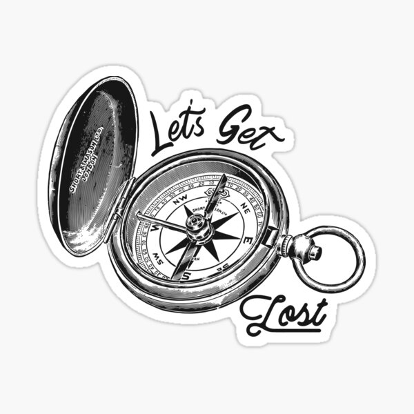 "Lets get lost" Sticker for Sale by VanLife4Tees | Redbubble
