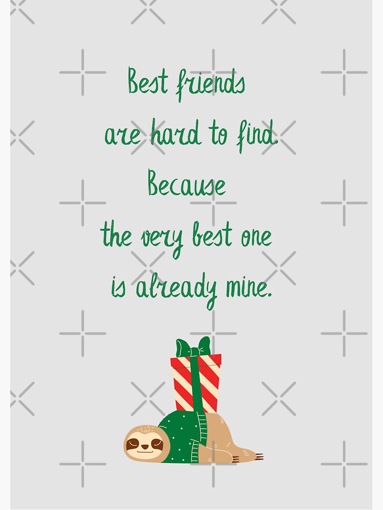 "Best Friend Gift Card | Cute Sloth with Gift Box | Best Friends ...