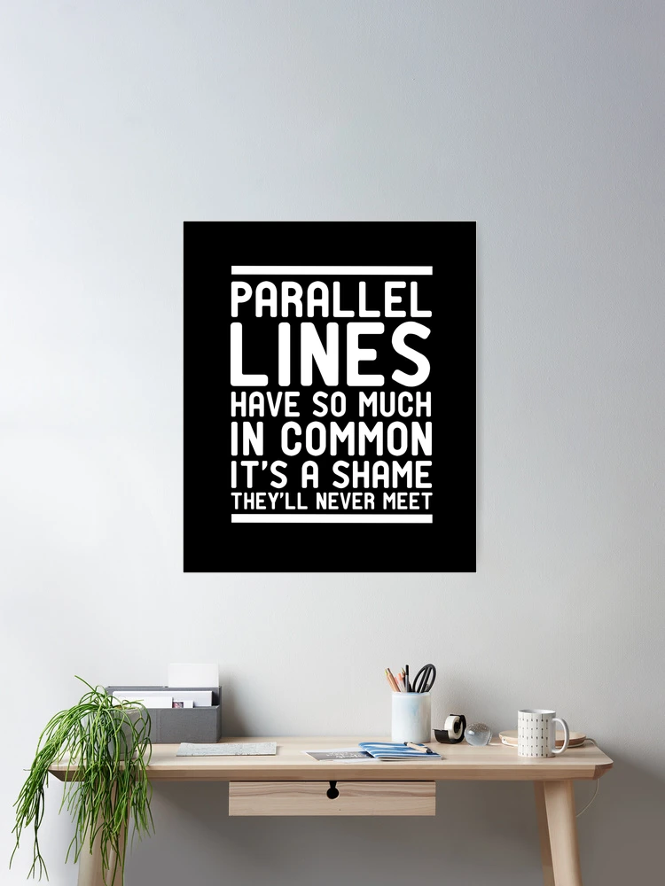 Parallel Lines Have So Much In Common Its A Shame That T Flickr