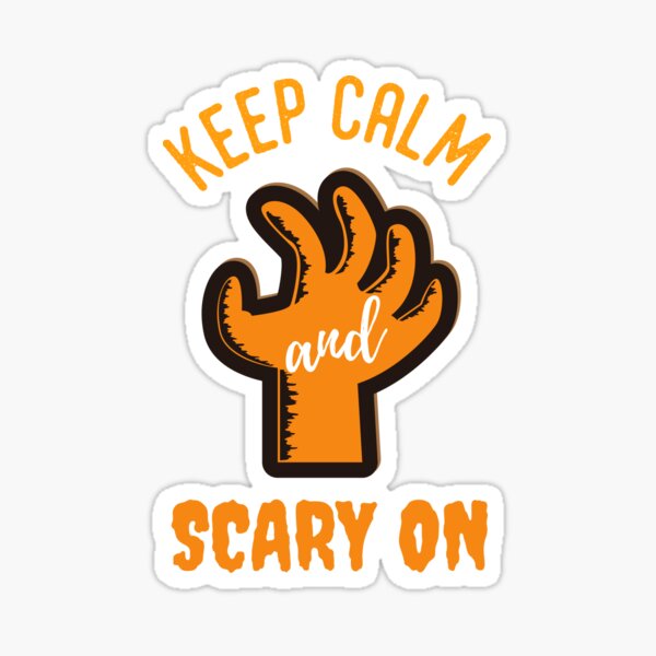 "Keep Clam and Scary On" Sticker for Sale by artisthead | Redbubble