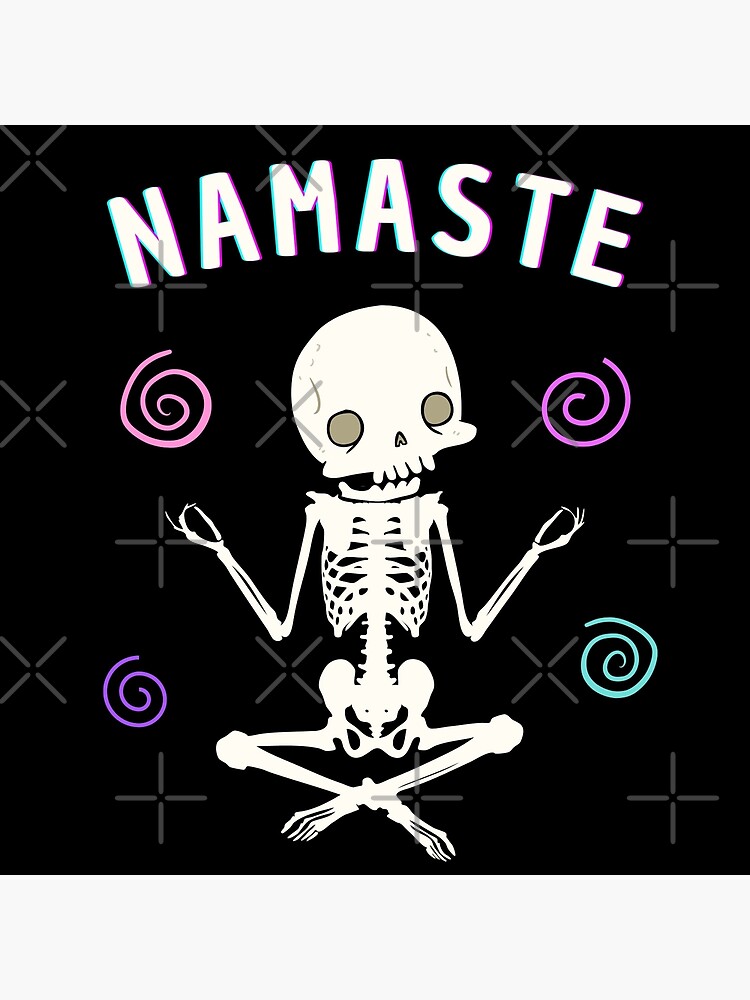 Póster «namaste yoga esqueleto meditando esqueleto meditando zen ...