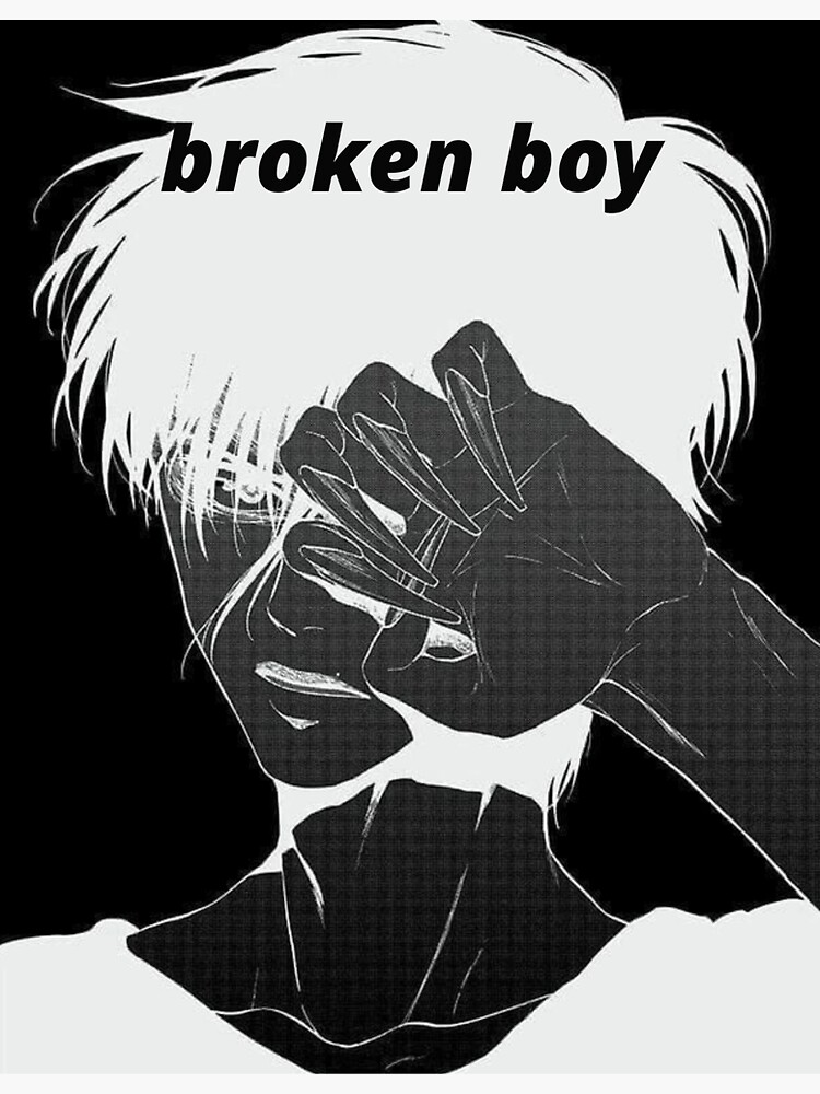 "broken boy" Sticker for Sale by hatelovee | Redbubble
