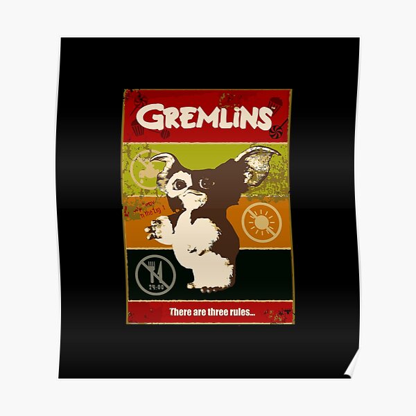 "Gremlins Gizmo Paneled Three Rules Poster" Poster for Sale by ...