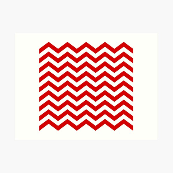 "Red Chevron Lines" Art Print by Vabster | Redbubble