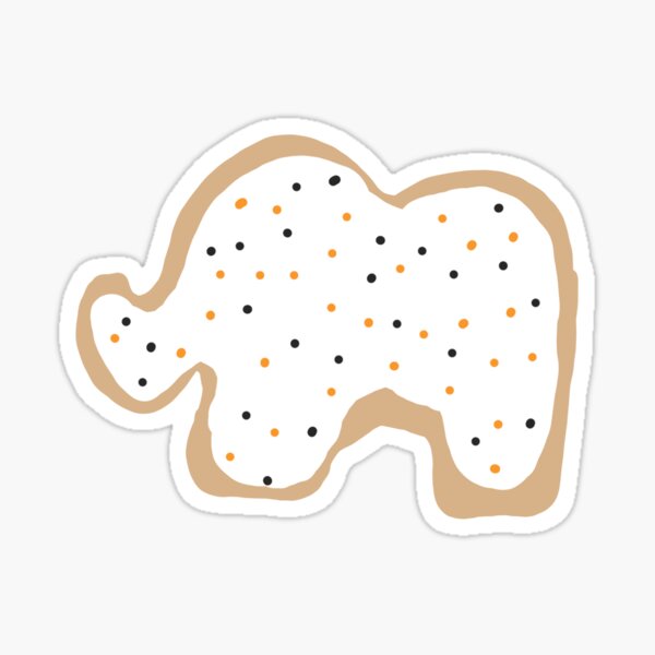 "Fall Elephant Animal Cracker" Sticker for Sale by Golden-rose-bun ...