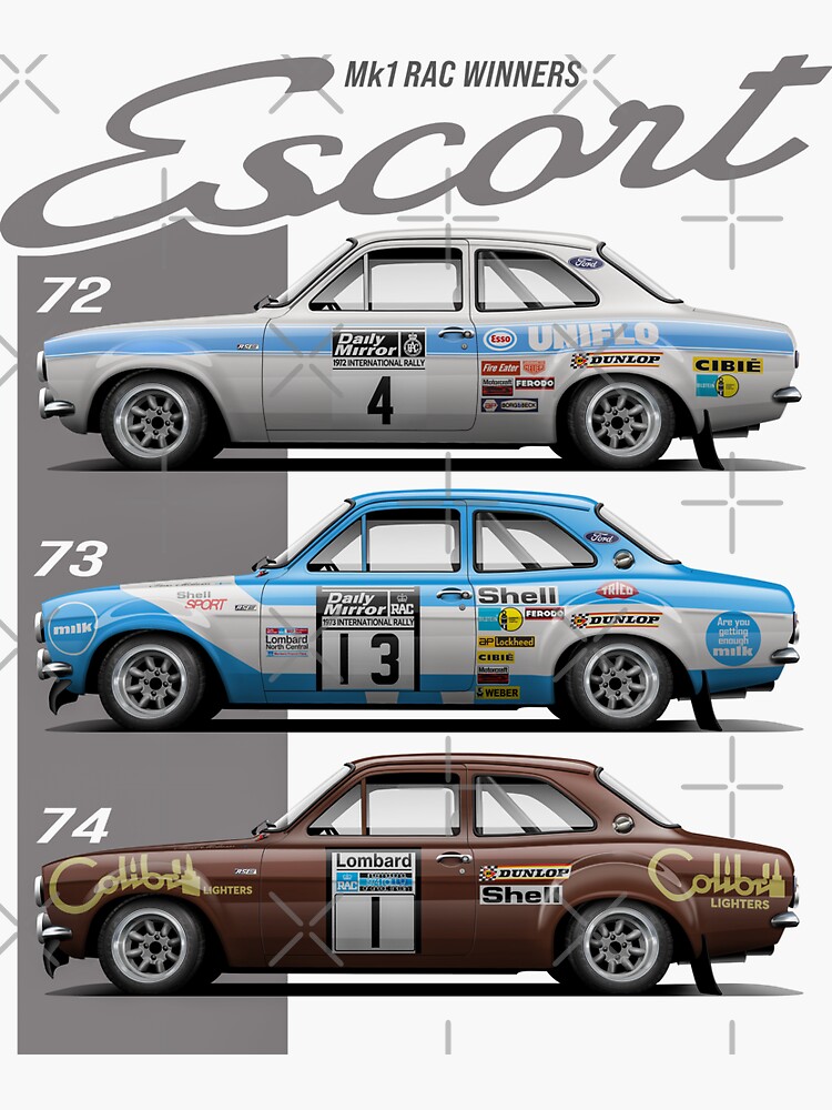 "Mk1 RAC Rally Winners" Sticker for Sale by kanseigazou | Redbubble
