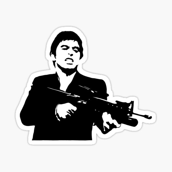 "JSF Gangster B & W" Sticker for Sale by jenscreatesart | Redbubble