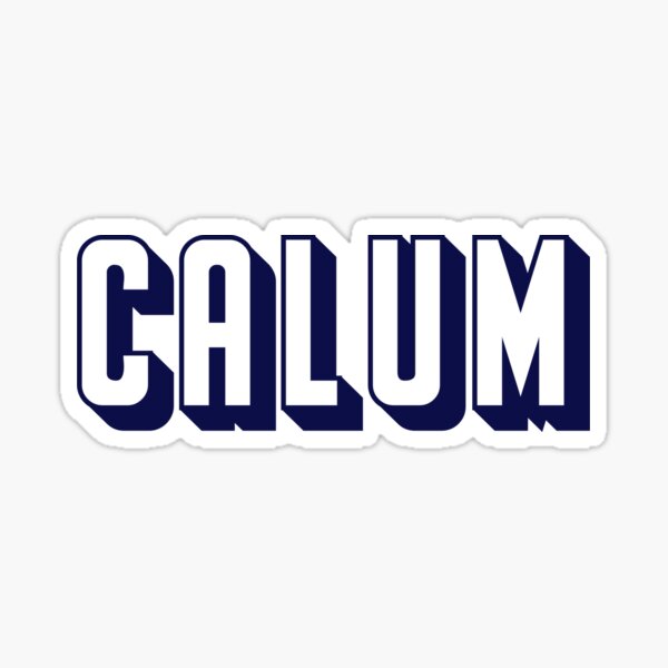 "CALUM" Sticker for Sale by peafowlbeau | Redbubble