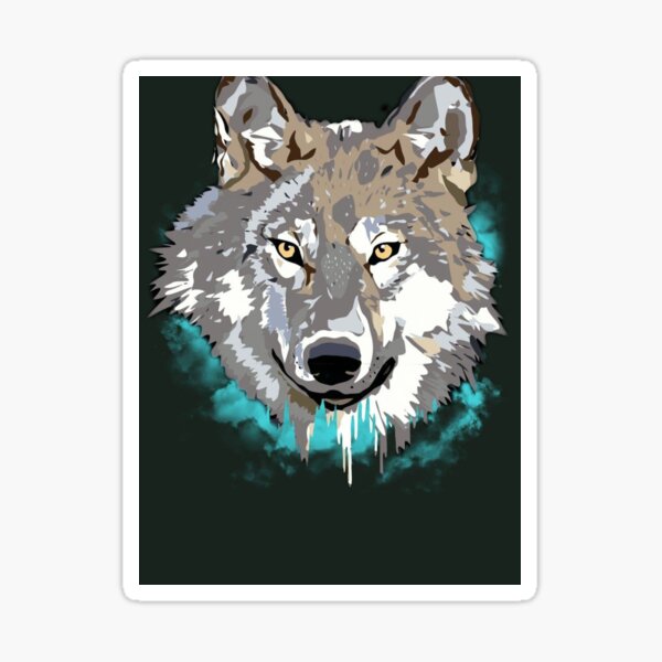 "White Wolf" Sticker by MoonMoodle | Redbubble