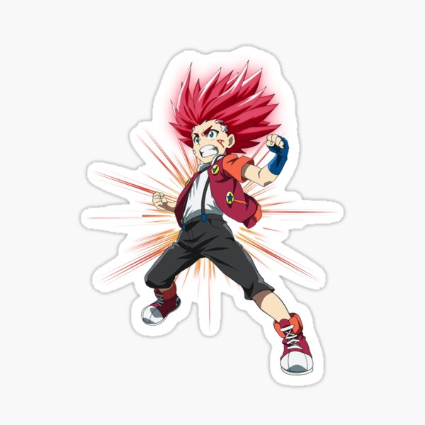 Pegatina «Aiger Akabane - Beyblade Burst» de AyushTuber | Redbubble